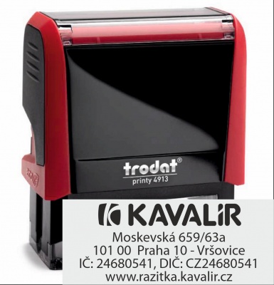 Firemní razítko - Trodat 4913 - OBOROVÁ RAZÍTKA - RAZÍTKA KAVALÍR